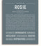 Rosie Personalized Name Meaning Art Prints – Name Stories