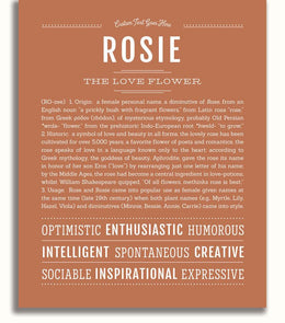 Rosie | Name Art Print – Name Stories
