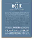 Rosie Personalized Name Meaning Art Prints – Name Stories