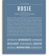 Rosie | Name Art Print – Name Stories