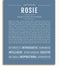 Rosie Personalized Name Meaning Art Prints – Name Stories