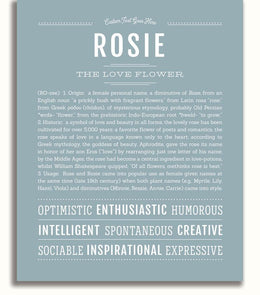 Rosie | Name Art Print – Name Stories