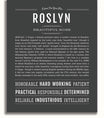 Roslyn | Name Art Print – Name Stories