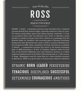 Ross | Name Art Print – Name Stories