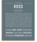 Ross | Name Art Print – Name Stories