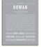 Rowan (female) | Name Art Print – Name Stories