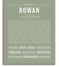 Rowan (female) | Name Art Print – Name Stories