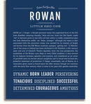 Rowan Personalized Name Meaning Art Prints – Name Stories