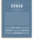 Rowan (female) | Name Art Print – Name Stories