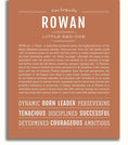 Rowan (male) | Name Art Print – Name Stories