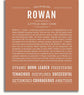 Rowan (male) | Name Art Print – Name Stories