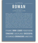Rowan (male) | Name Art Print – Name Stories