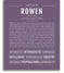 Rowen (female) | Name Art Print – Name Stories