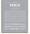 Rowen Personalized Name Meaning Art Prints – Name Stories