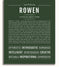 Rowen (male) | Name Art Print – Name Stories