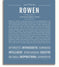 Rowen Personalized Name Meaning Art Prints – Name Stories