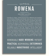 Rowena | Name Art Print – Name Stories