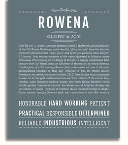 Rowena | Name Art Print – Name Stories