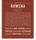 Rowena | Name Art Print – Name Stories