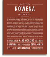 Rowena | Name Art Print – Name Stories
