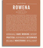 Rowena | Name Art Print – Name Stories