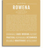Rowena Personalized Name Meaning Art Prints – Name Stories