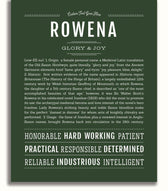 Rowena | Name Art Print – Name Stories