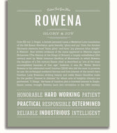 Rowena | Name Art Print – Name Stories