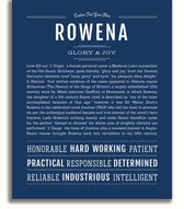 Rowena | Name Art Print – Name Stories