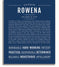 Rowena | Name Art Print – Name Stories