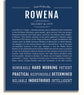 Rowena | Name Art Print – Name Stories