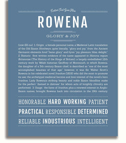 Rowena | Name Art Print – Name Stories