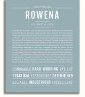 Rowena | Name Art Print – Name Stories