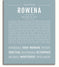 Rowena Personalized Name Meaning Art Prints – Name Stories