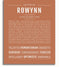Rowynn | Name Art Print – Name Stories