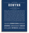 Rowynn | Name Art Print – Name Stories