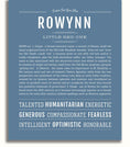 Rowynn | Name Art Print – Name Stories