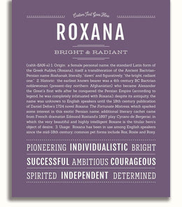 Roxana | Name Art Print – Name Stories