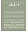 Roxana | Name Art Print – Name Stories
