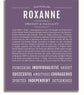 Roxanne Personalized Name Meaning Art Prints – Name Stories