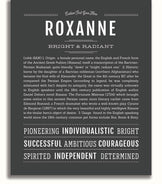 Roxanne | Name Art Print – Name Stories