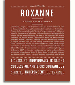 Roxanne | Name Art Print – Name Stories