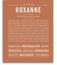 Roxanne Personalized Name Meaning Art Prints – Name Stories
