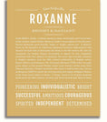 Roxanne | Name Art Print – Name Stories