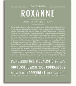 Roxanne | Name Art Print – Name Stories