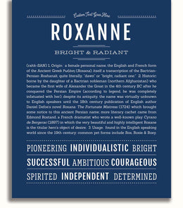 Roxanne | Name Art Print – Name Stories