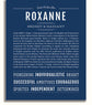Roxanne Personalized Name Meaning Art Prints – Name Stories