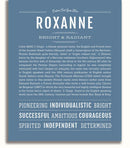 Roxanne | Name Art Print – Name Stories