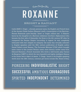 Roxanne | Name Art Print – Name Stories