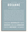 Roxanne Personalized Name Meaning Art Prints – Name Stories